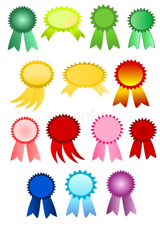 Award ribbons stock vector. Illustration of graphic, ribbon - 13987878