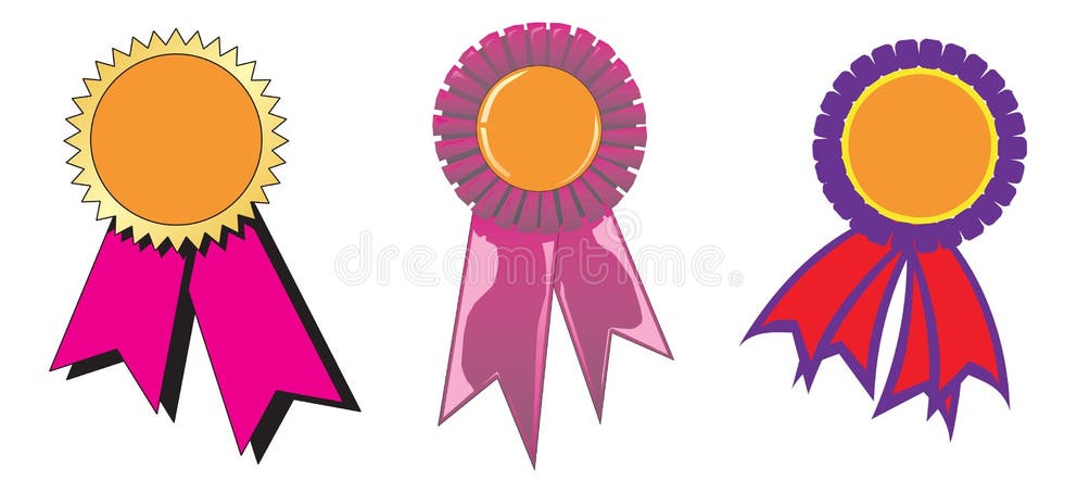 Three Award Ribbons Stock Illustrations – 618 Three Award Ribbons Stock ...