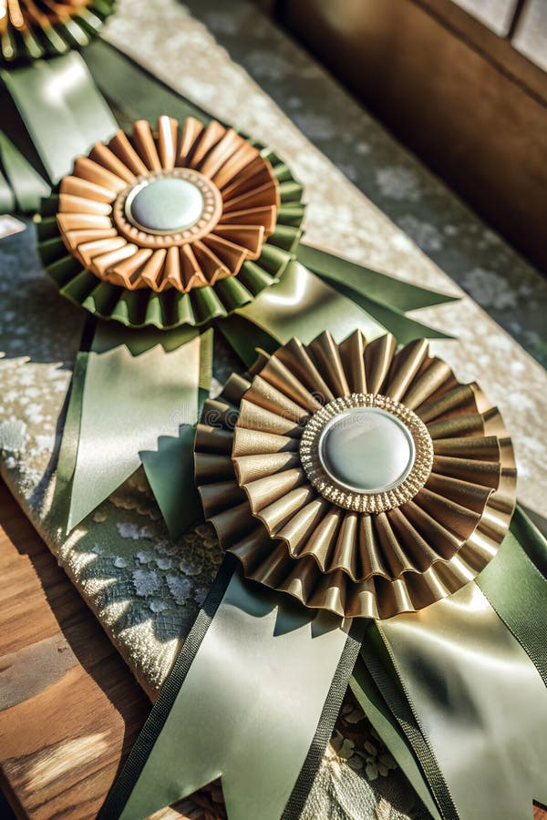 Award Ribbons on Isolated Background Stock Illustration - Illustration ...