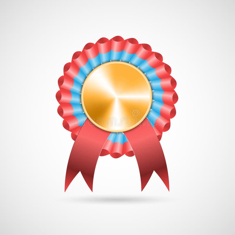 Award Rosette with Ribbons. Stock Vector - Illustration of prize ...