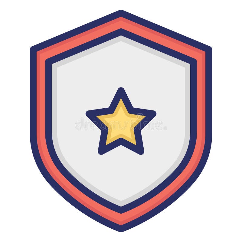 Award Shield, Gold Shield Isolated Vector Icon that Can Be Easily ...