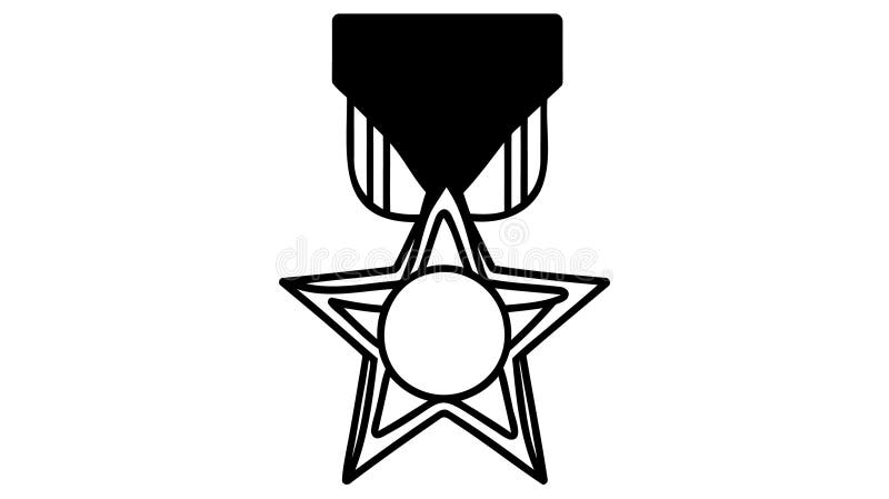 Award Star Badge Continuous Line Art Drawing. Vector Illustration ...
