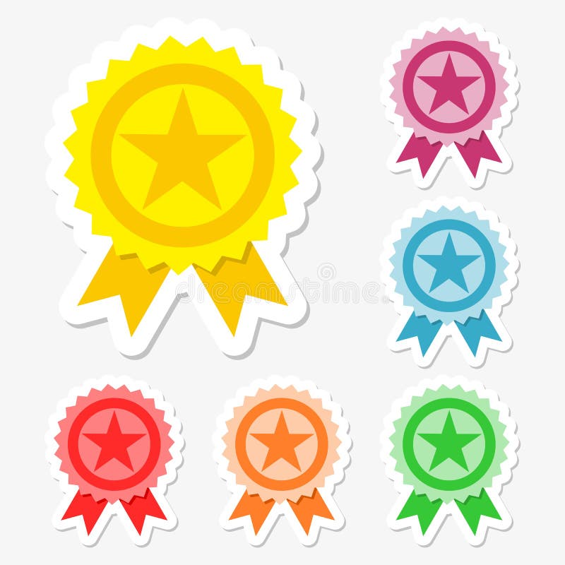 Award stickers set stock vector. Illustration of guarantee - 83962641