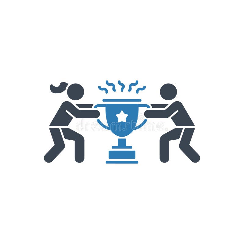 Award Struggle between Two Icon Stock Illustration - Illustration of ...