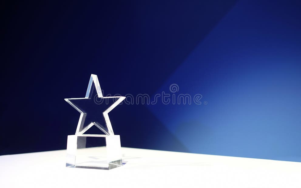 Award on a Table with Spotlights and Copy Space Stock Photo - Image of ...