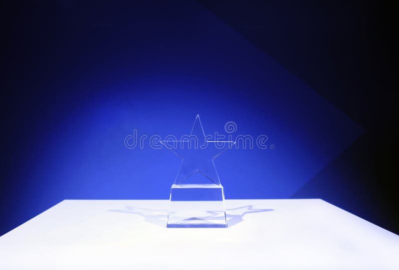 Award on a Table with Spotlights and Copy Space Stock Image - Image of ...