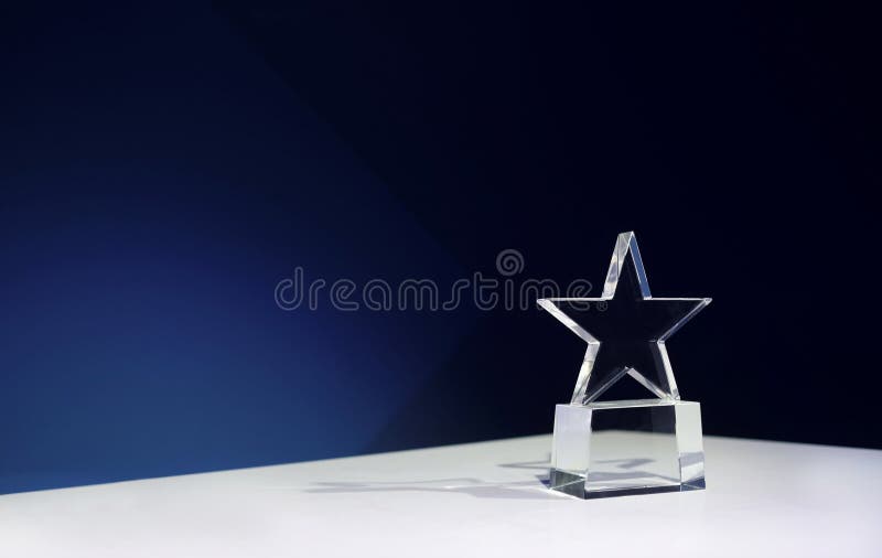 Award on a Table with Spotlights and Copy Space Stock Image - Image of ...