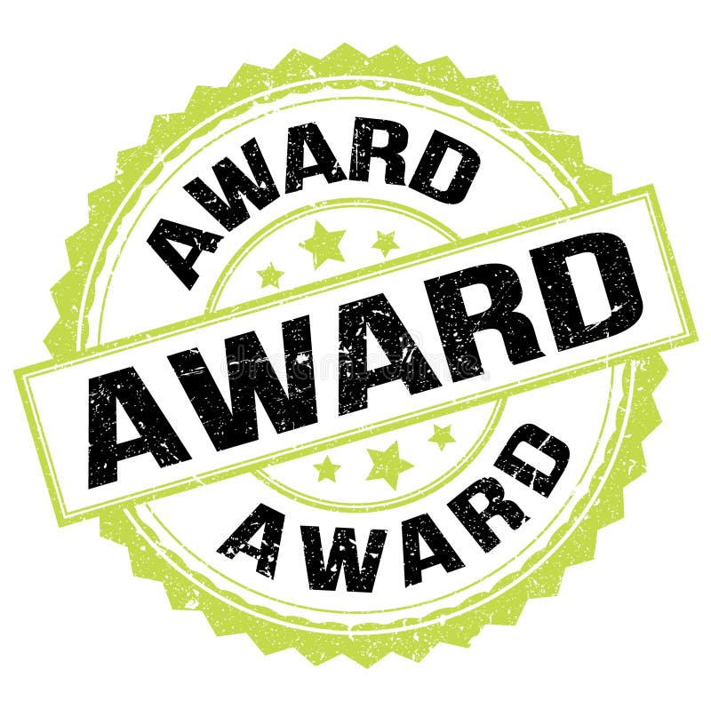 AWARD Text on Green-black Round Stamp Sign Stock Illustration ...