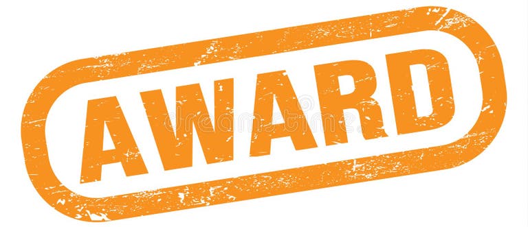 AWARD, Text on Orange Rectangle Stamp Sign Stock Illustration ...