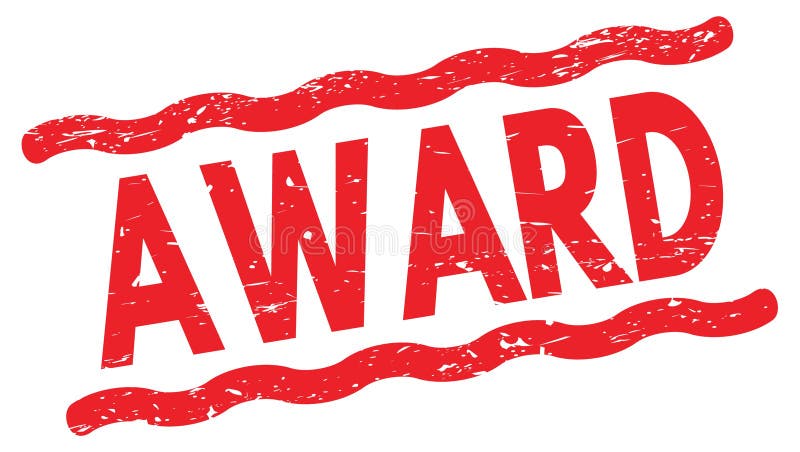 AWARD Text on Red Lines Stamp Sign Stock Illustration - Illustration of ...