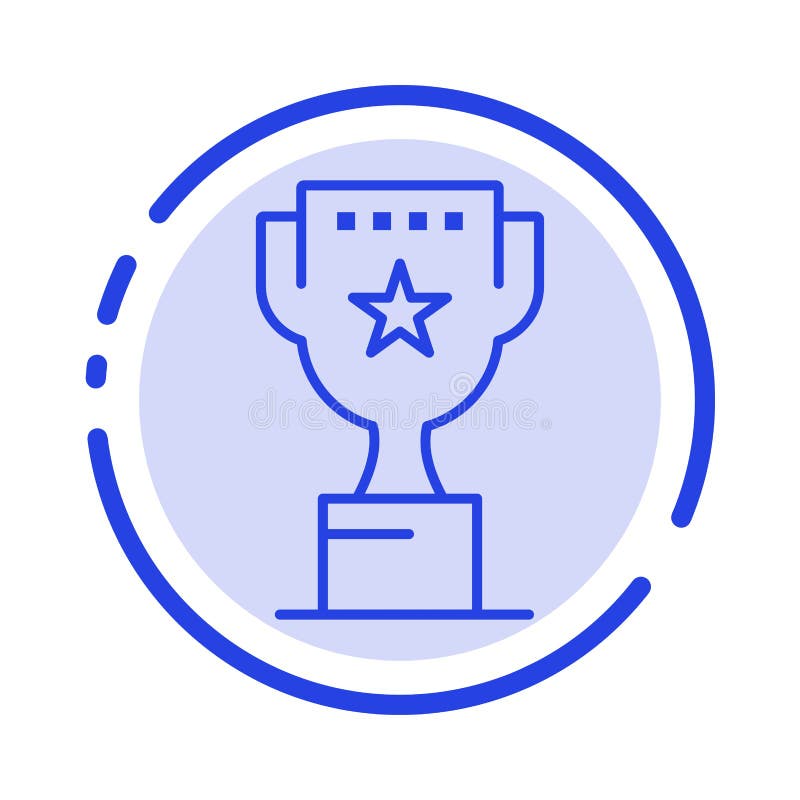Award, Top, Position, Reward Blue Dotted Line Line Icon Stock Vector ...