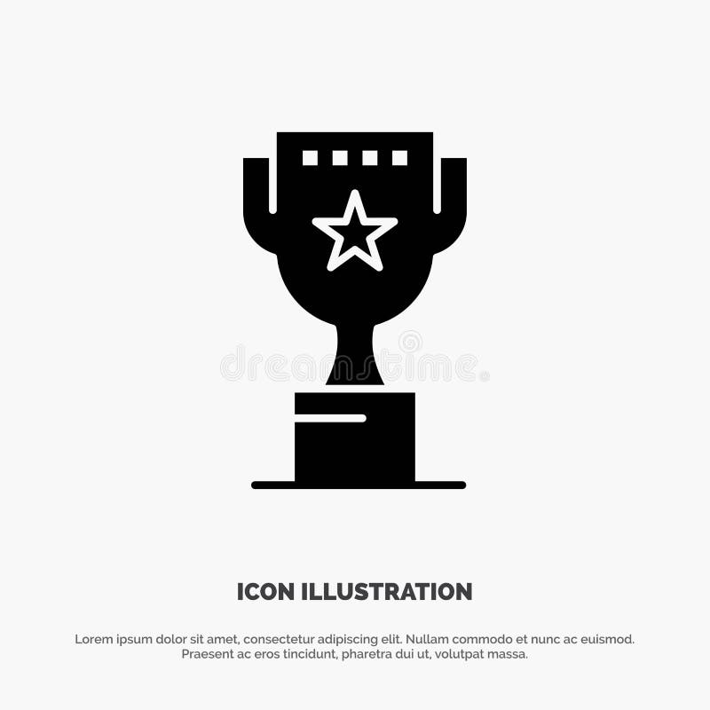 Award, Top, Position, Reward Solid Glyph Icon Vector Stock Vector ...