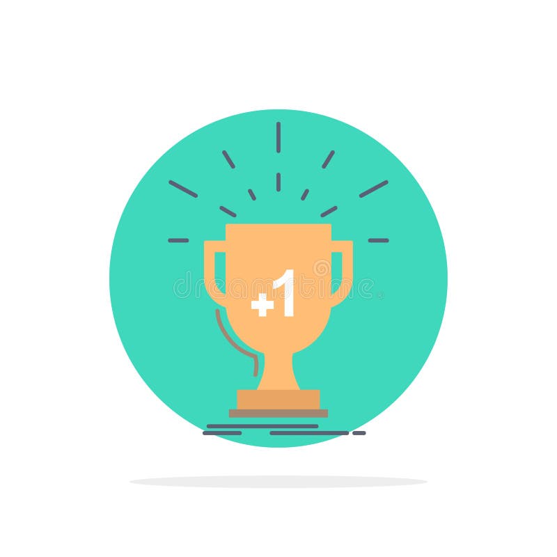 Award, Trophy, Win, Prize, First Flat Color Icon Vector Stock Vector ...