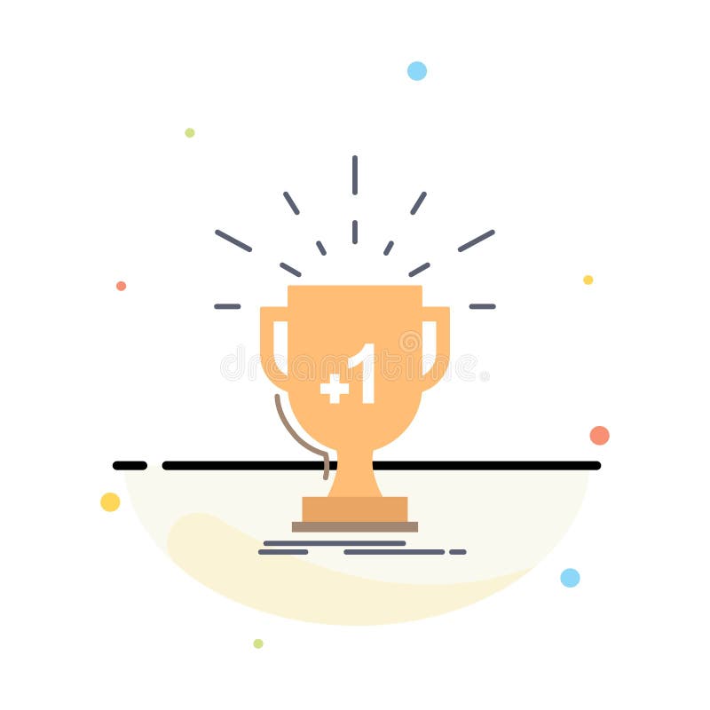 Award, Trophy, Win, Prize, First Flat Color Icon Vector Stock Vector ...