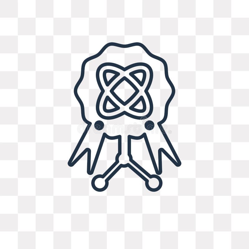 Award Vector Icon Isolated on Transparent Background, Linear Award ...