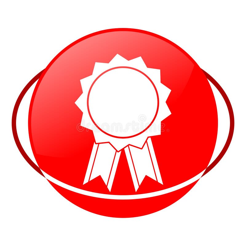 Award Vector Illustration, Red Icon Stock Vector - Illustration of ...