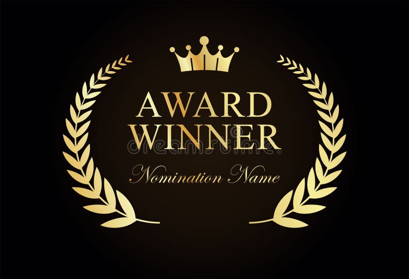 Award Winner Emblem Collection of Gold Laurel Wreath Vector Stock ...