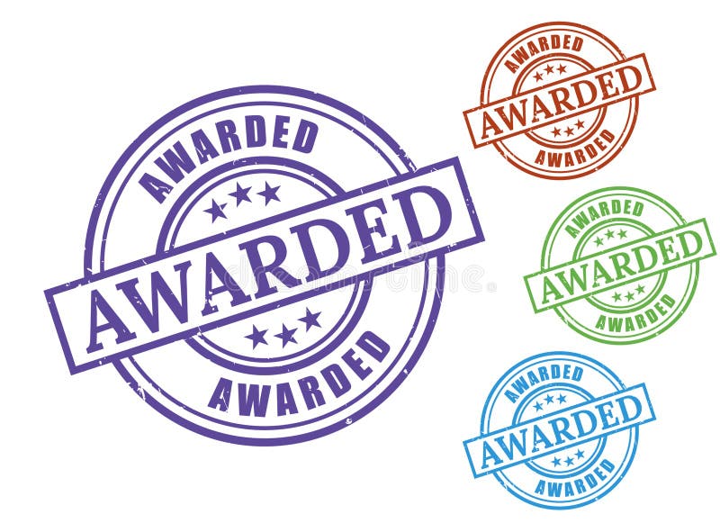 Award Winning Achievement Colorful Stamp Graphics Stock Illustration ...