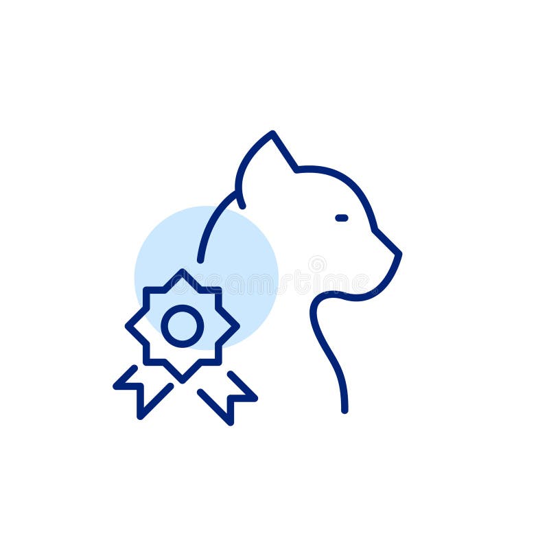 Award-winning Cat. Cat Profile with Prize. Pixel Perfect, Editable ...