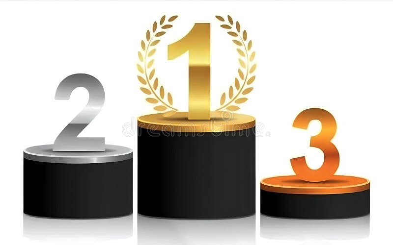 Award Winning Podiums 1st, 2nd, and 3rd Place Stock Illustration ...