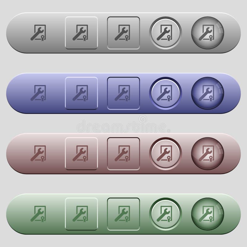 Award Winning Services Icons on Horizontal Menu Bars Stock Vector ...