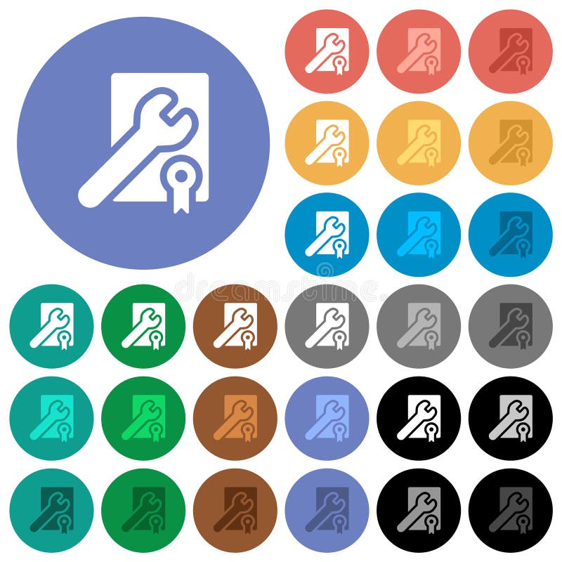 Award Winning Services Solid Round Flat Multi Colored Icons Stock ...