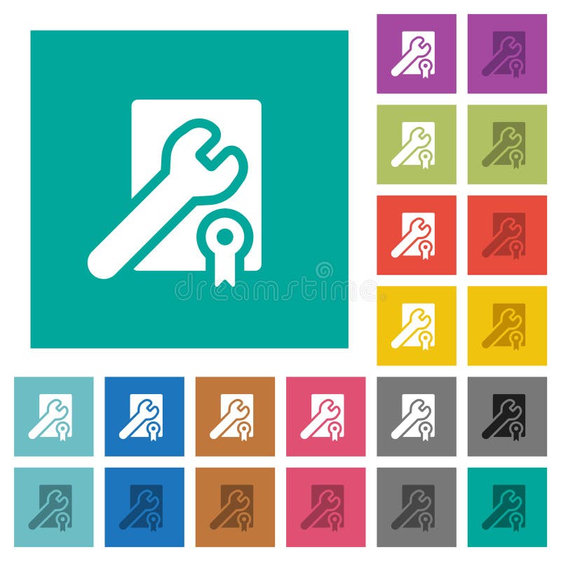 Award Winning Services Solid Square Flat Multi Colored Icons Stock ...