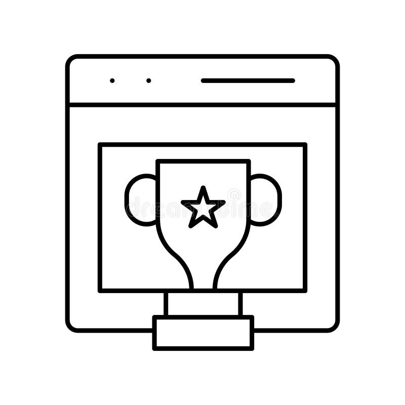 Award Winning Website Isolated Vector Icon Which Can Easily Modify or ...