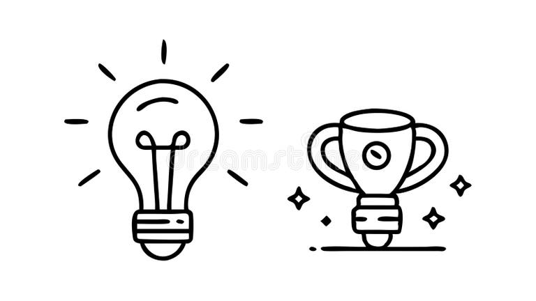 Awarded Idea Lightbulb Icon Vector for Recognition and Innovation ...