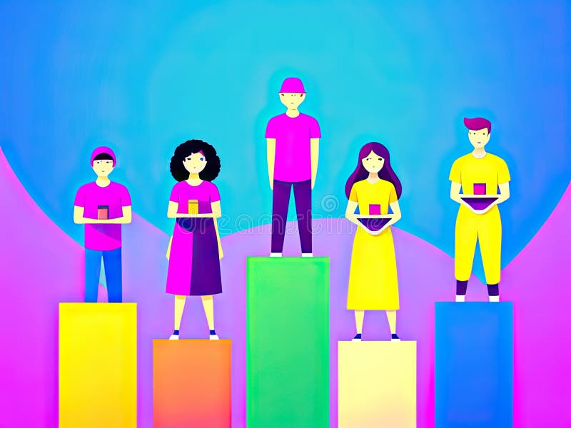 Awarding the Champion of Competition.Generative Ai Stock Illustration ...