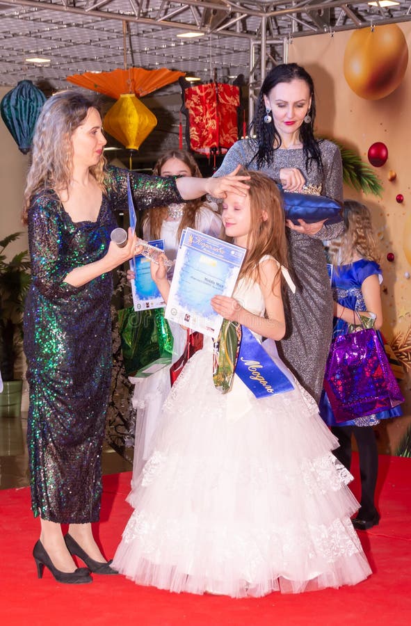 Awarding Children of Models at a Beauty Contest. Editorial Photo ...