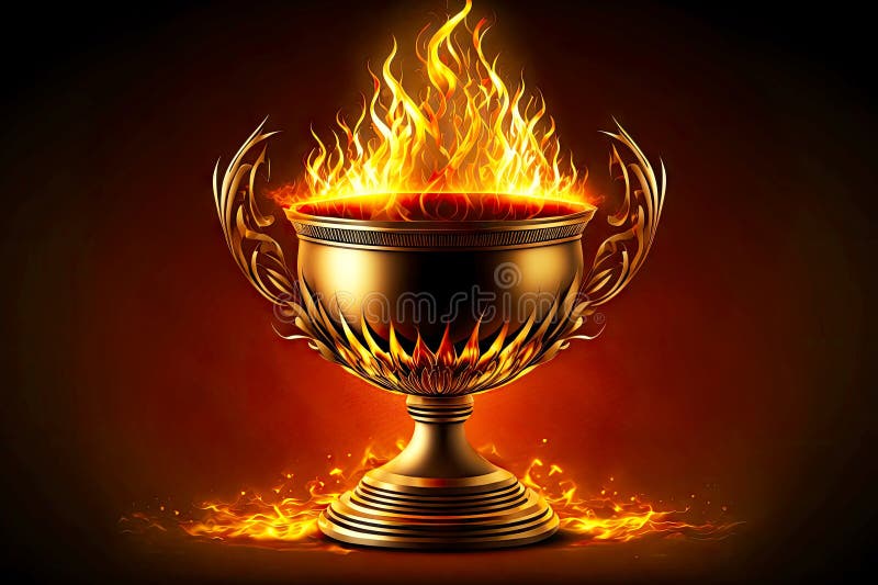 Awarding of Winners of Golden Cup in Fire with Flames Stock ...