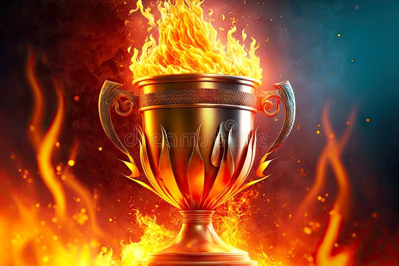 Awarding of Winners of Golden Cup in Fire with Flames Stock ...