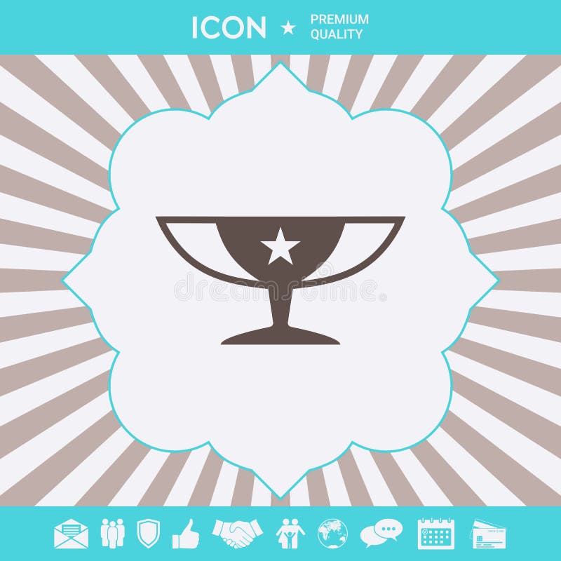 Awards Champions Cup Icon with Star. Graphic Elements for Your Design ...
