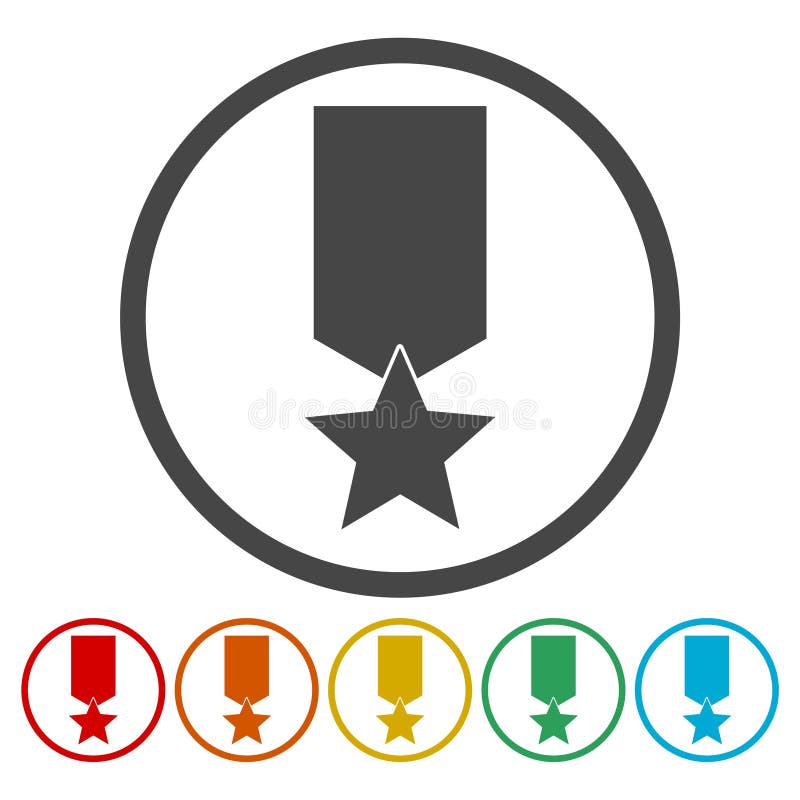 Awards Icons set stock vector. Illustration of labels - 140604612