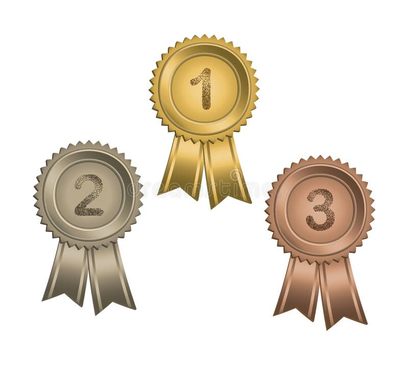 Awards with numbers stock vector. Illustration of plaque - 123258847