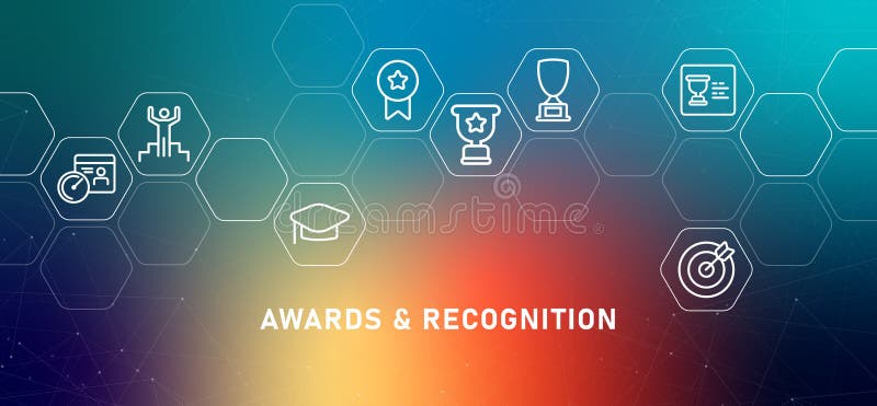 Awards and Recognition Gradient Header Illustration for Web Page ...
