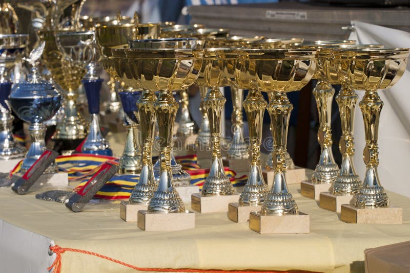 Awards and Medals on the Judging Table at a Contest Editorial Photo ...
