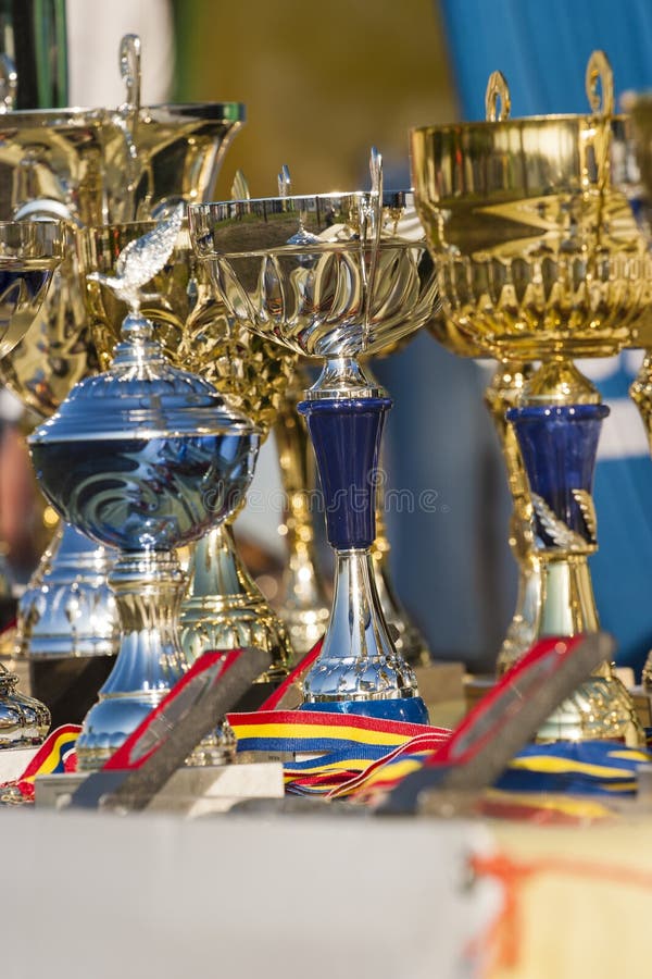Awards and Medals on the Judging Table at a Contest Stock Photo - Image ...