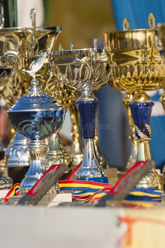 Awards and Medals on the Judging Table at a Contest Stock Photo - Image ...