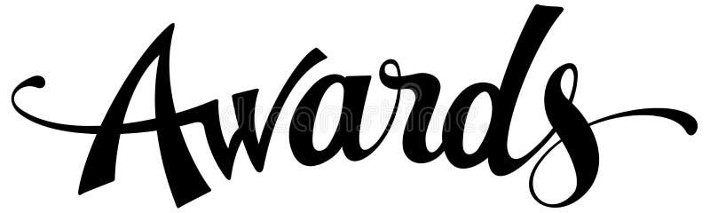 Awards - Custom Calligraphy Text Stock Vector - Illustration of present ...