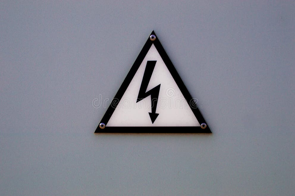 Aware of Electricity, Warning Sign Stock Image - Image of energy, high ...