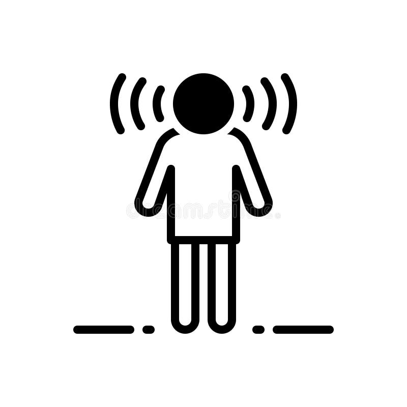 Black Solid Icon for Aware, Conscious and Well Stock Vector ...