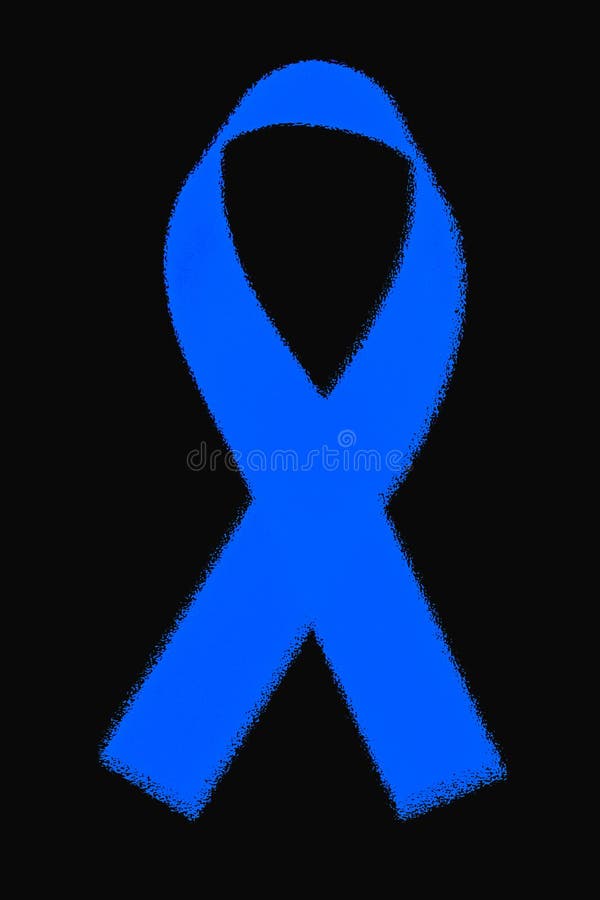 Awareness Blue Ribbon Isolated on White Background Stock Image - Image ...