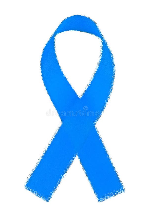 Awareness Blue Ribbon Isolated on White Background Stock Illustration ...