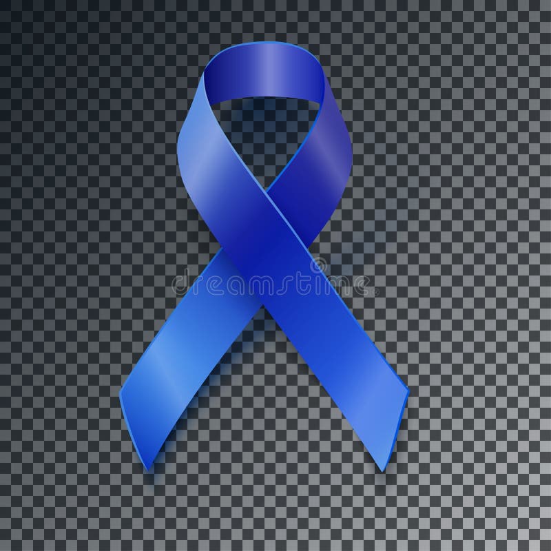 Awareness Blue Vector Ribbon Transparent Shadow Stock Vector ...