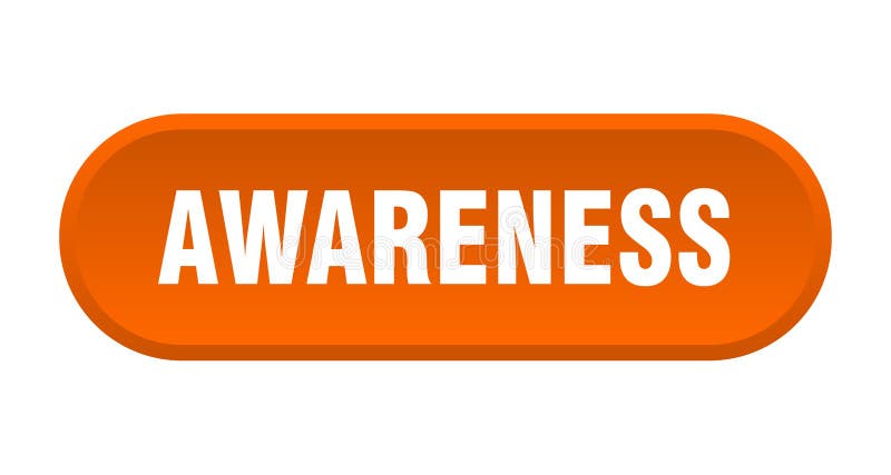 Awareness Button. Rounded Sign on White Background Stock Vector ...