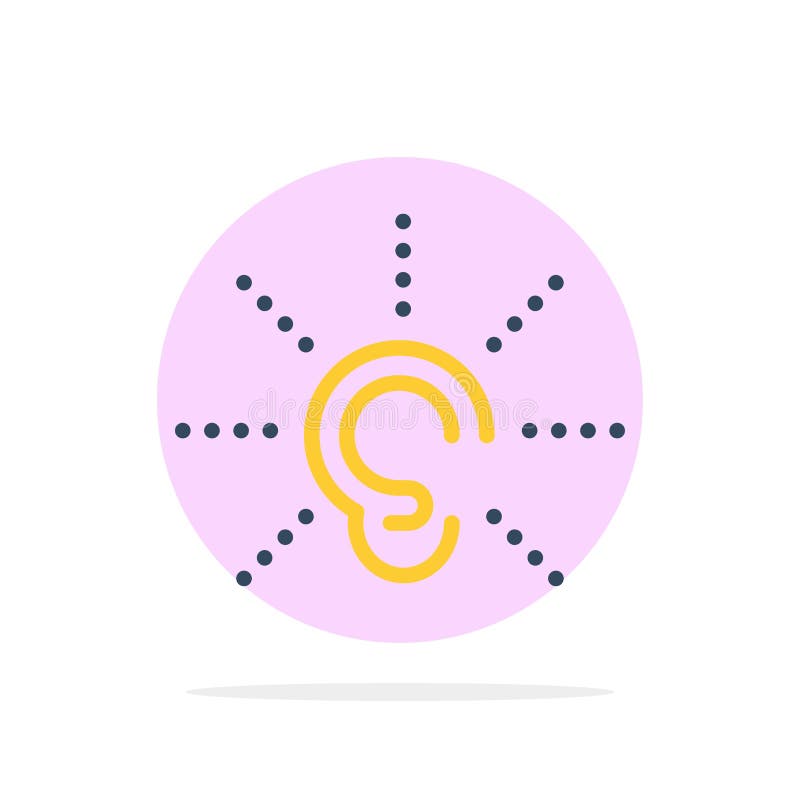 Awareness, Ear, Hear, Hearing, Listen Abstract Circle Background Flat ...