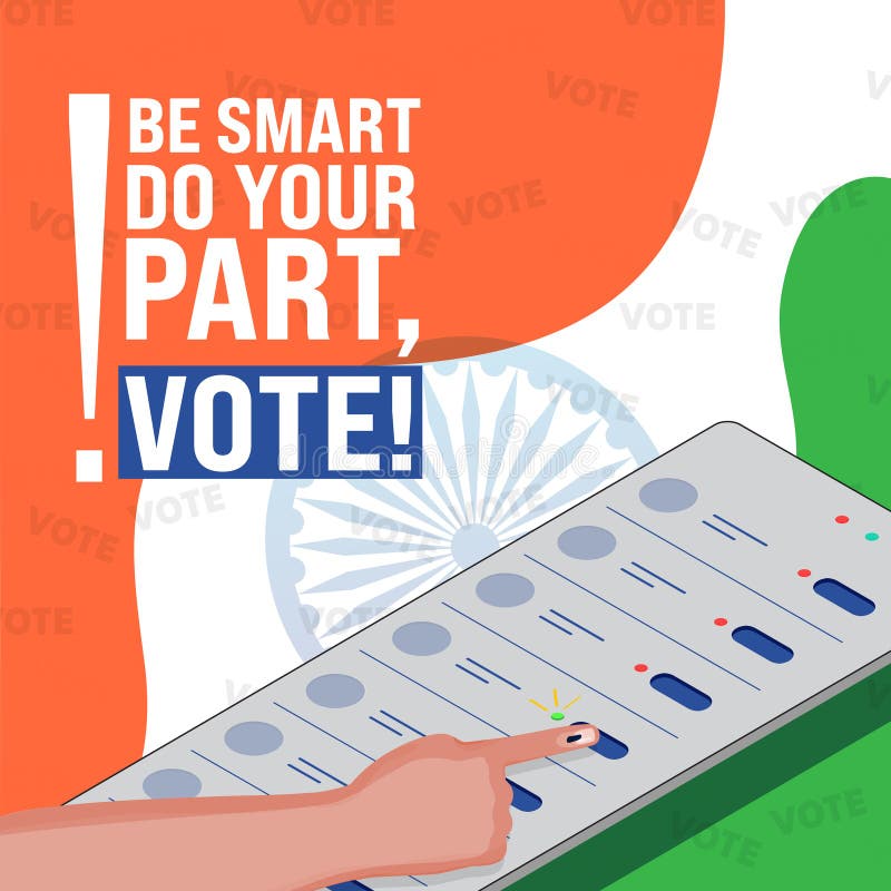 Awareness Poster Design with Message As Be Smart Do Your Part Vote! and ...
