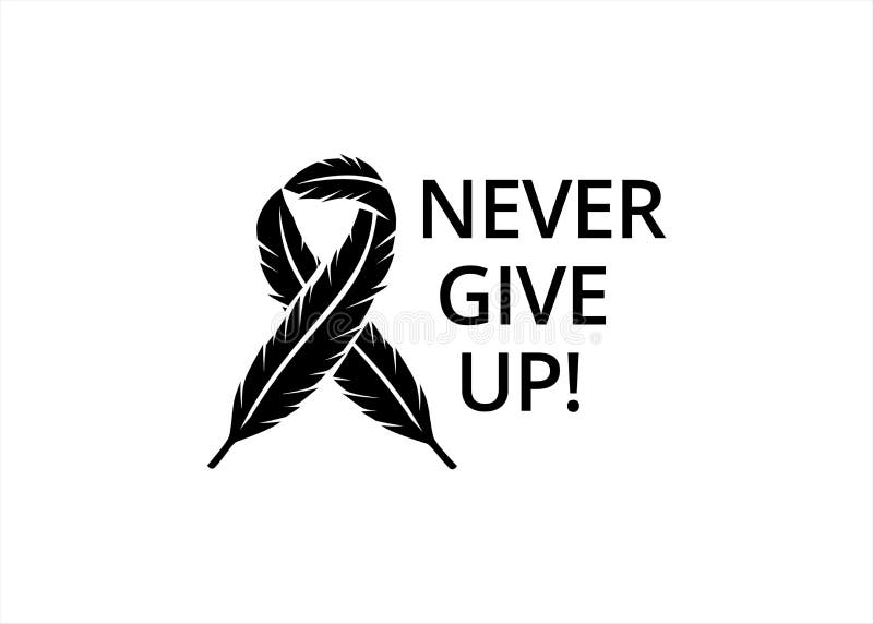Awareness Ribbon in Feather Shape Vector Graphic Design Template Stock ...
